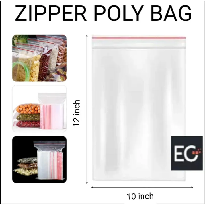 10x 12 inch Zip Lock Plastic Packet 10 pcs pack | Daraz.com.bd