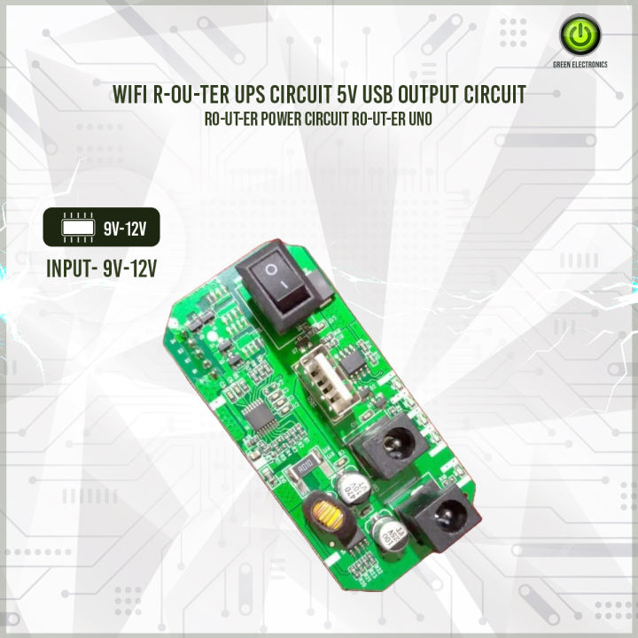 Wifi R-ou-ter UPS Circuit 5V USB Output Circuit Ro-ut-er Power Circuit ...