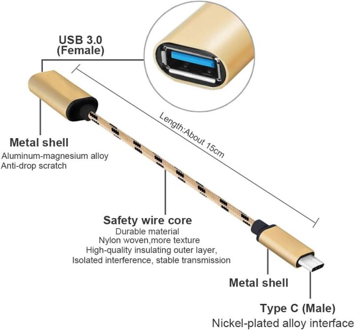 Type C OTG Metal Body Type C Adapter To USB 3.0 | Daraz.com.bd