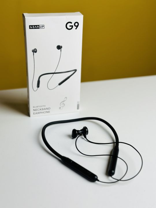 Gear UP G9 Neckband Magnetic Metal Earphone With ANC Microphone | Daraz ...