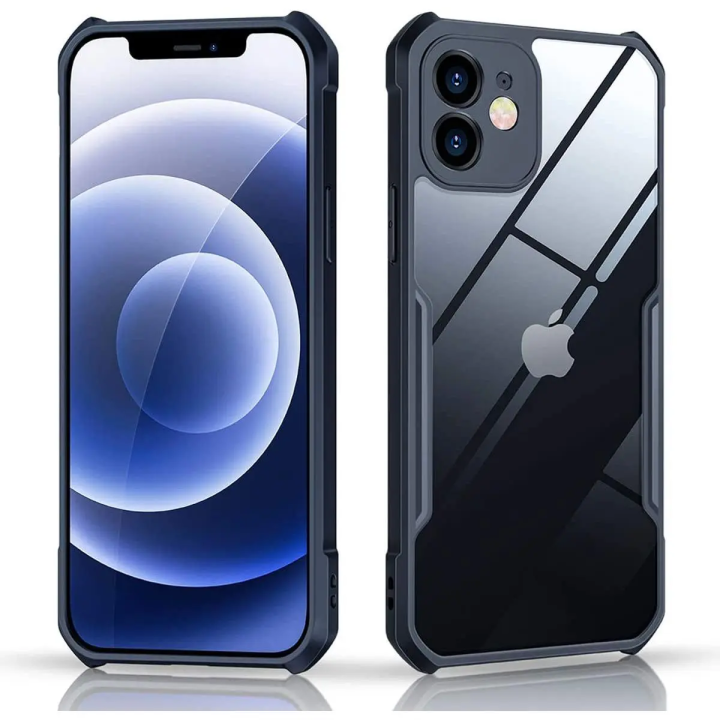 For iPhone 12 Mobile Cover Edge-Reinforced Shockproof Cushion Back ...