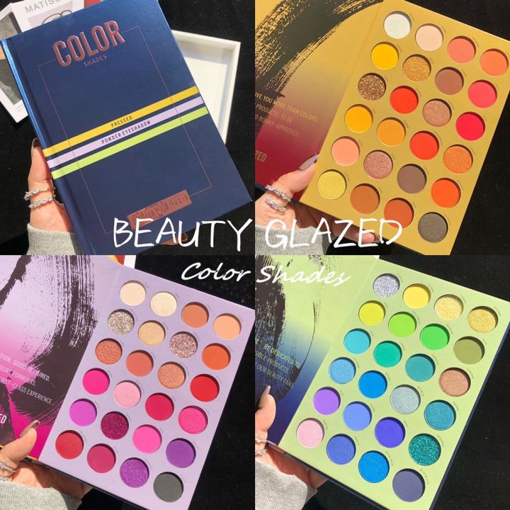 BEAUTY GLAZED Color Shades New 72 Colorful Book Sharp Eyeshadow Palette ...