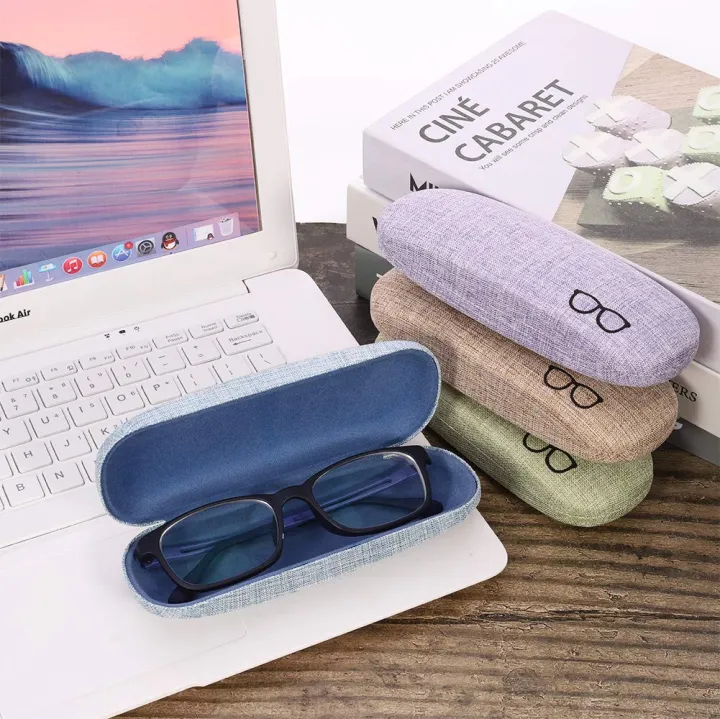New Vimiss and Butterfly Printed Hard Shell Eyeglasses Case Soft Linen ...