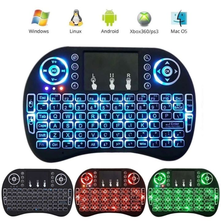 Wireless Mini Keyboard,Touchpad, Handheld, Re-Chargable 2.4G Keyboard ...