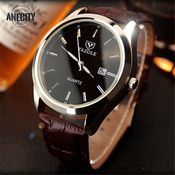 YAZOLE Casual Men Watch Calendar Fashion Waterproof Quartz Luminous ...