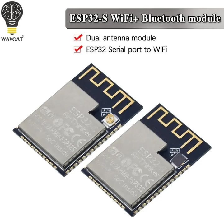 New WiFi+Bluetooth module Original ESP32 serial port to WiFi/dual antenna module/ESP32-S module ...