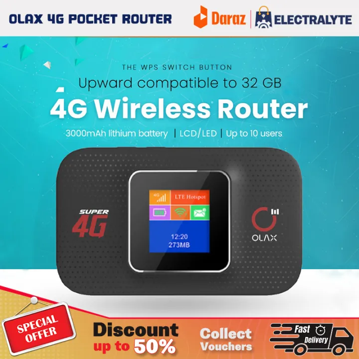 Pocket Router OLAX MF982 4G 300Mbps Pocket Wi-Fi Router bd all sim ...