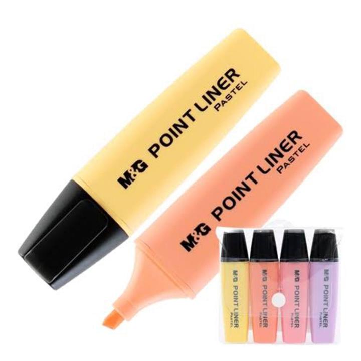 Point Liner Highlighter Pastel Color 4 Pcs | Daraz.com.bd