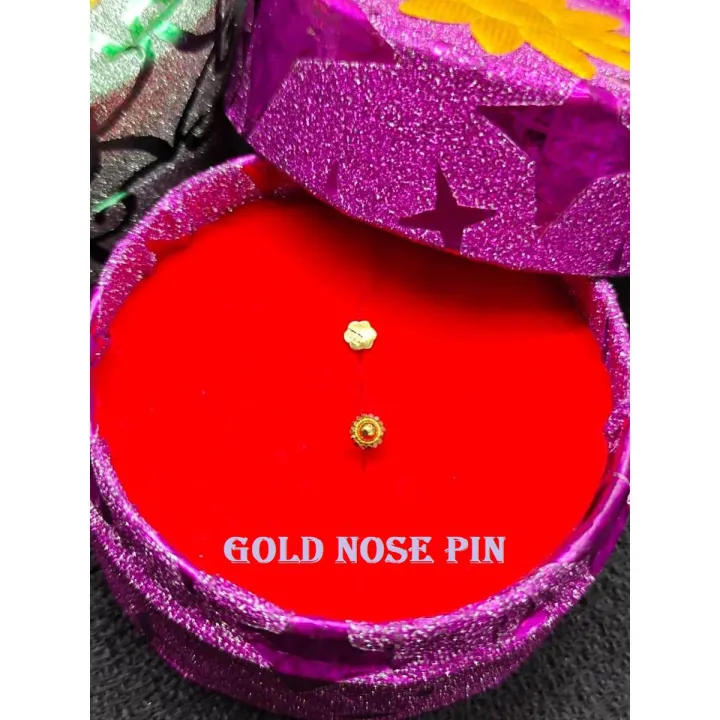 New Model Round Nose Pin 16-K Carat Nose Ring , Nose Pin For Women ...