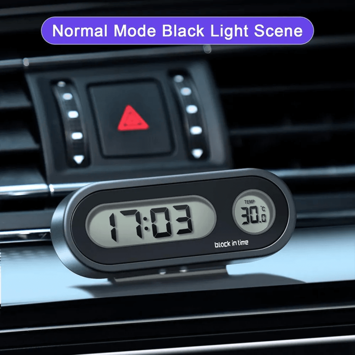 Car Dashboard Clock With Thermometer | Daraz.com.bd