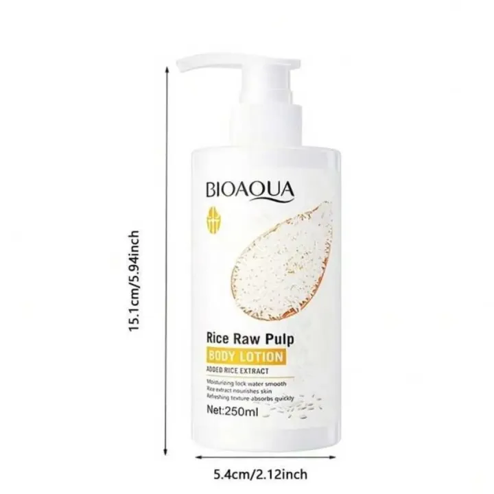 BIOAQUA Rice Raw Pulp Body Lotion Moisturizing Lotion Brightening Body ...