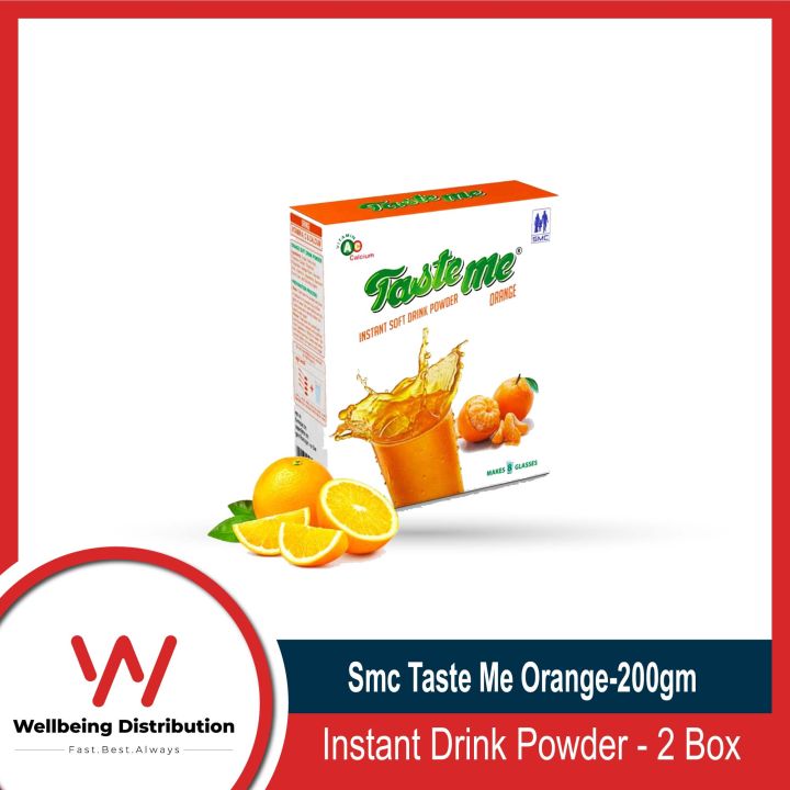 Smc Taste Me Orange Flavored Instant Drink Powder - 2 Box - 200gm Box ...