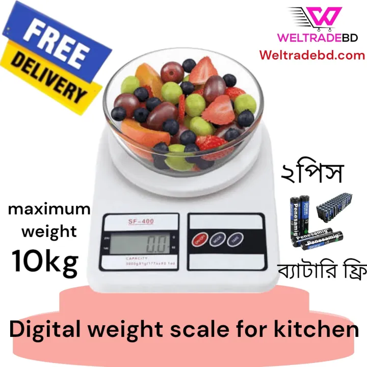 Digital Portable Weight Scale 50 Kg LCD Screen Display with Blue ...