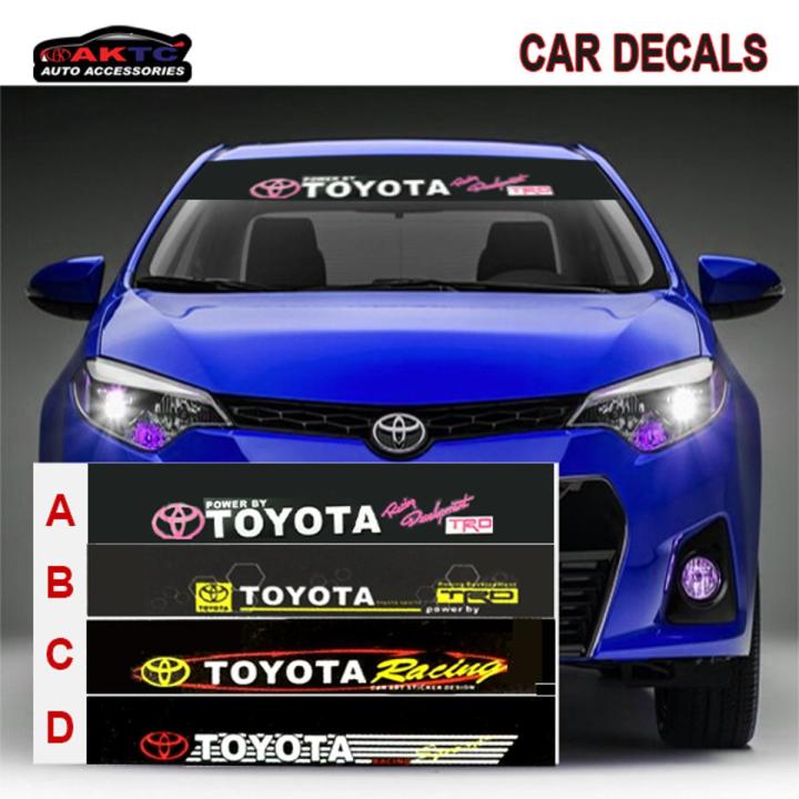 TOYOTA Car Universal Windshield reflective sticker Sport Windshield ...
