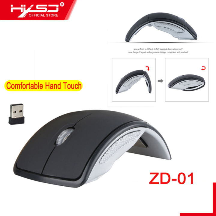 HXSJ Zd-01 2.4Ghz FO-lding Mouse Optical Mouse Convenient Practical ...