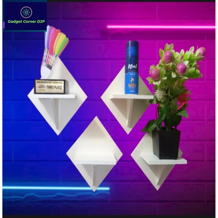 Wall mounted Showpiece Stand. Square Shape Single Flower Rack Organizer ...