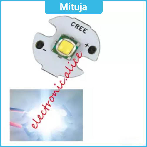 3 Watt White LED Chip With Heatsink 3.2V-3.7V Small Size | Daraz.com.bd