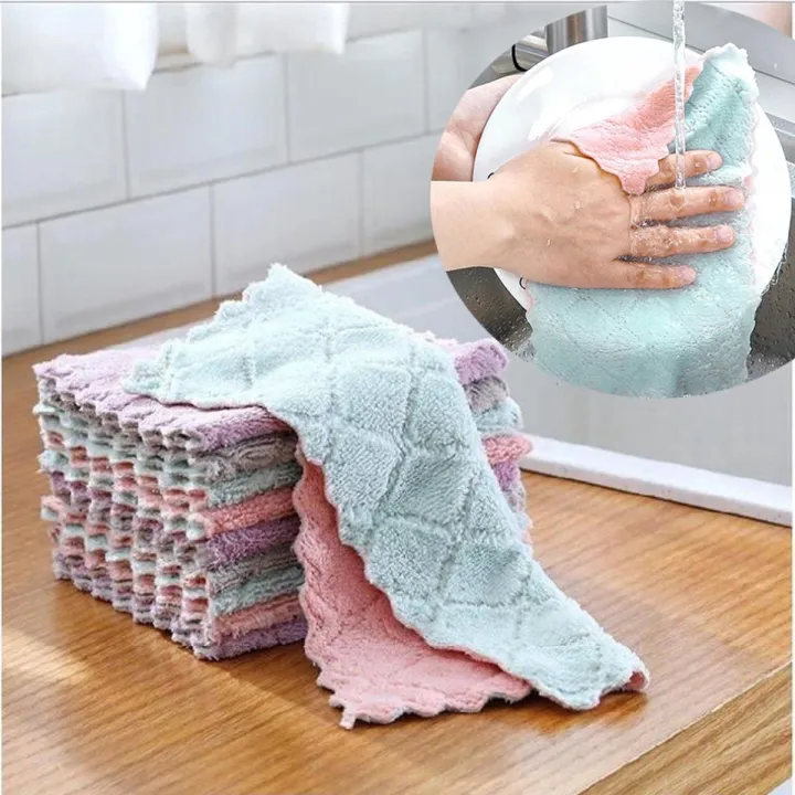 Microfiber double-sided household cleaning cloth-1PCS | Daraz.com.bd