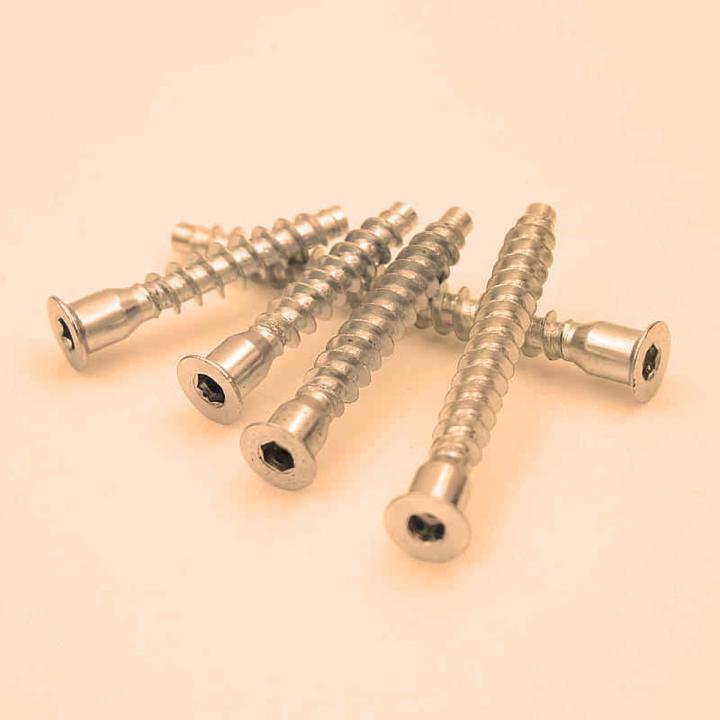50Pcs/Lot Hex Drive Countersunk Head Furniture Confirmat Screws for ...