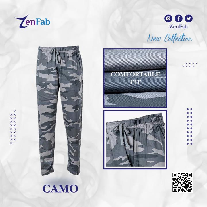 ZenFab Cotton Casual Trouser/Pajama for Men (Camo) - Trouser - Joggers For Men | Daraz.com.bd