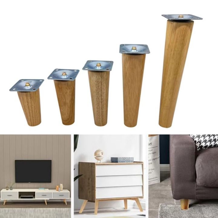 4Pcs Sofa Couch Legs 30-60cm Solid Wood Furniture Legs DIY Anti-slip ...