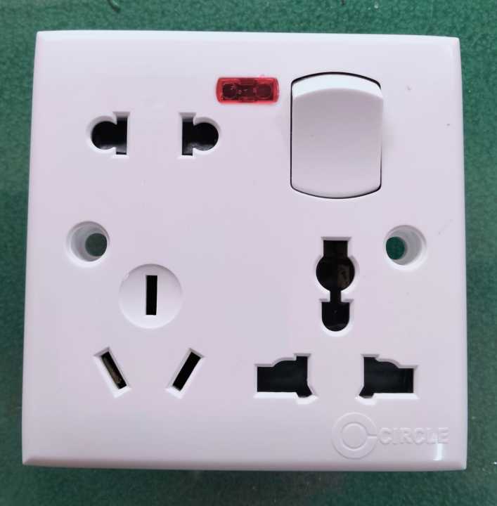Circle 8 Pin13A Multi Function All Rounder Combined Socket with Switch ...