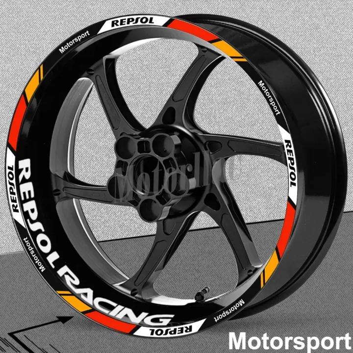 For HONDA Repsol CBR CBR650rr Reflective Motorcycle Wheel Sticker Rim ...