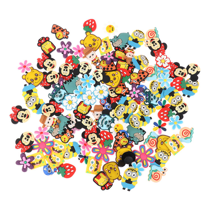 20Pcs Crocs Jibbitz Random Style PVC Cute Cartoon Shoes Charm for Crocs ...