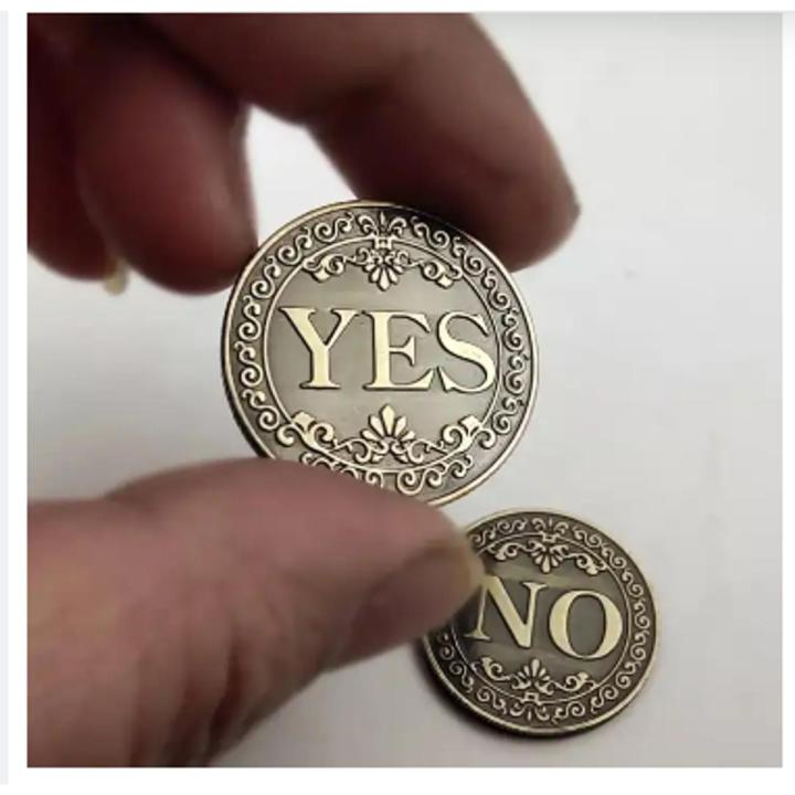Decision Making Coin Bronze color toss coin Yes / No / Yes-No Decision ...