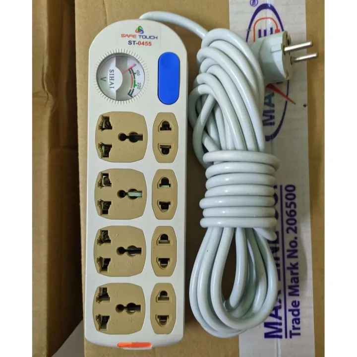 Multiplug 8pin multi socket safetouch 455 voltage metar 16feet cable ...