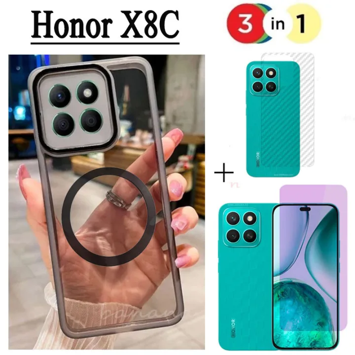 Honor X8C Case Magnetic Sticker Shockproof Phone Case for Honor X8B X8A ...
