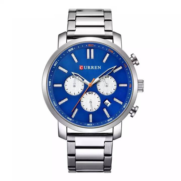 CURREN 8315 Silver Stainless Steel Chronograph Watch For Men - Royal ...