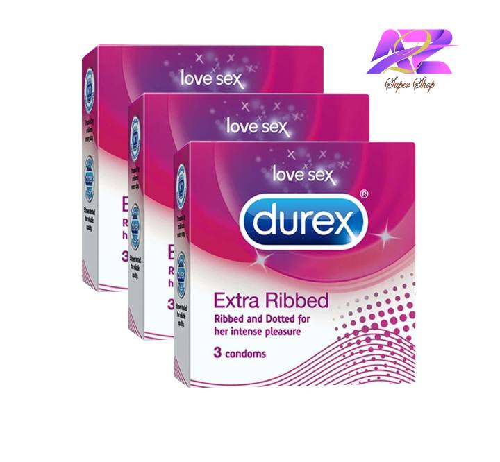 Durex - Extra Dots Condom 3,s Combo Pack (3x3)=9pcs | Daraz.com.bd