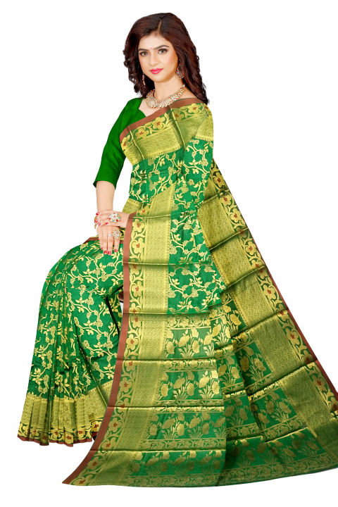 Green Color Full Body Work Exclusive Katan Saree for Women From ...