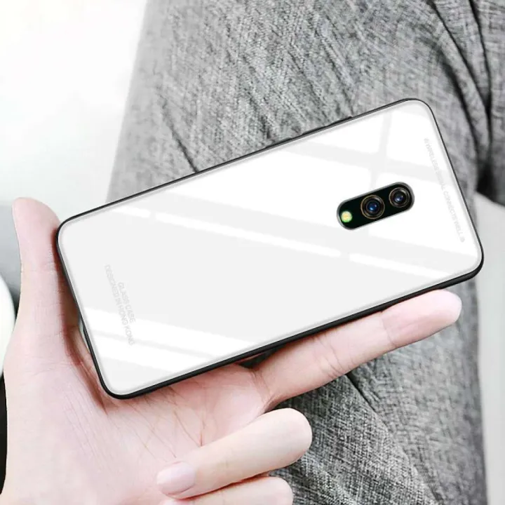 Realme X / Oppo K3 HONG KONG DESIGN Solid Colour Tempered Glass Back ...