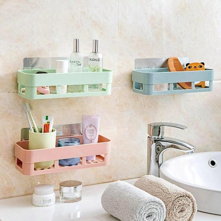 1pcs Wall Mounted Bathroom Storage Rack Shampoo Storage Shelves Shampoo ...