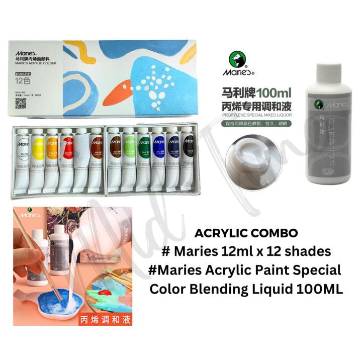 Acrylic combo-Marie's Acrylic Color Paint Set (12ML) - 12 Colors ...