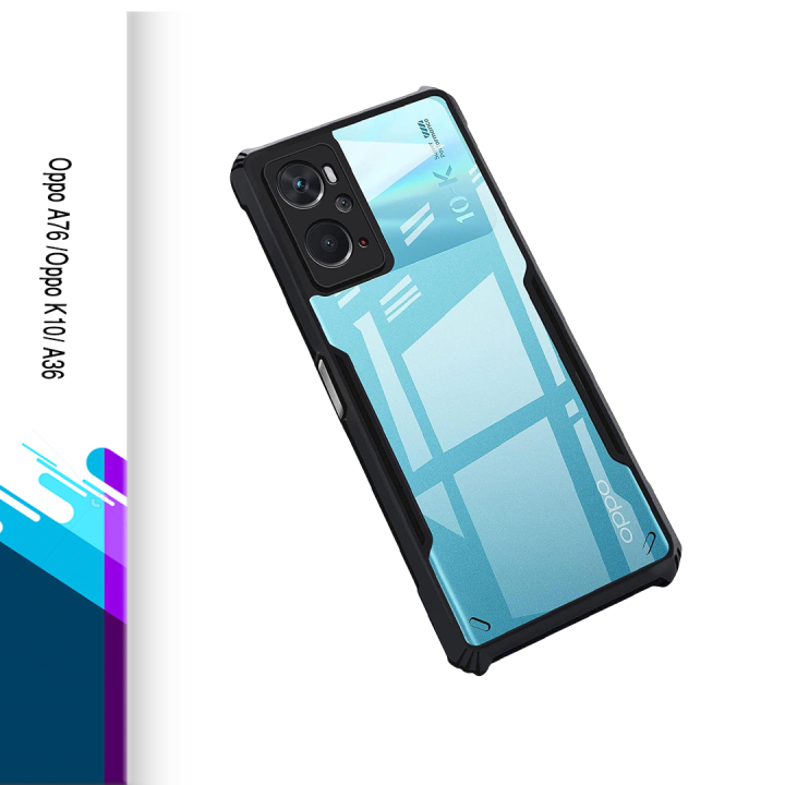 For Oppo A76 /K10 /A36 - USG Transparent Silica Gel Matte ShockProof ...