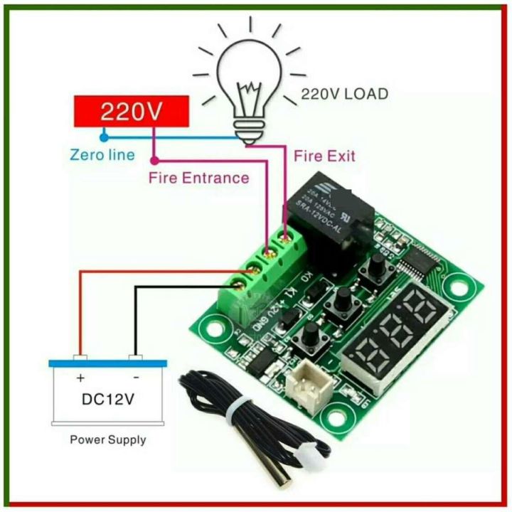 W1209 Led Digital Thermostat Temperature Control Thermometer Thermo ...