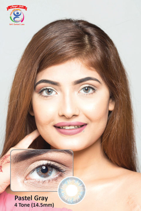 Angel Soft Pastel Gray power Contact Lens Pastel Color Contact Lenses ...