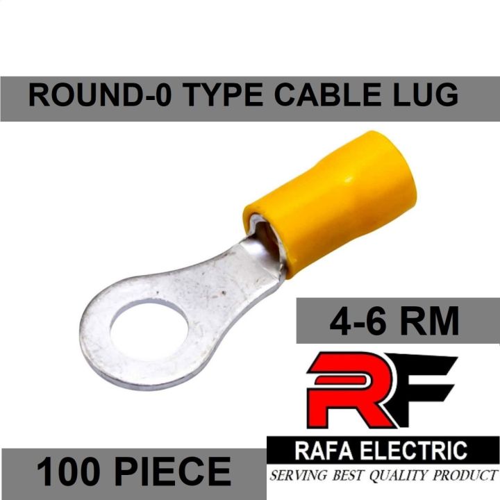 Cable Lug 4-6 Rm Terminal round type O type Lugs insulated Connector ...