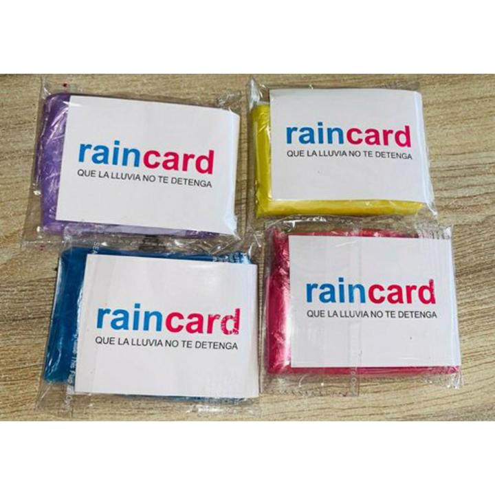 wallet rain coat, pocket rain coat, rain card Unisex Plain Rain Card ...