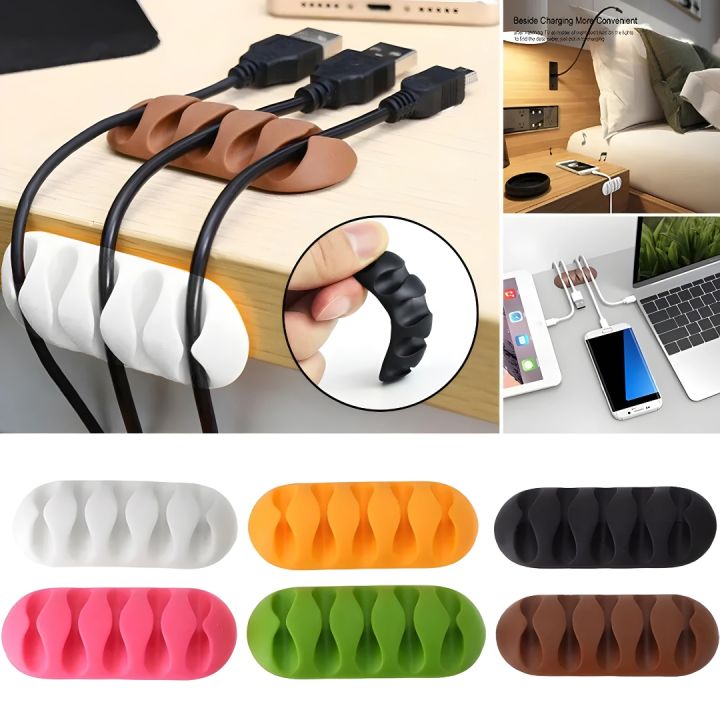Cable Clips Adhesive self Management Holder Tidy Cord Wire Line ...