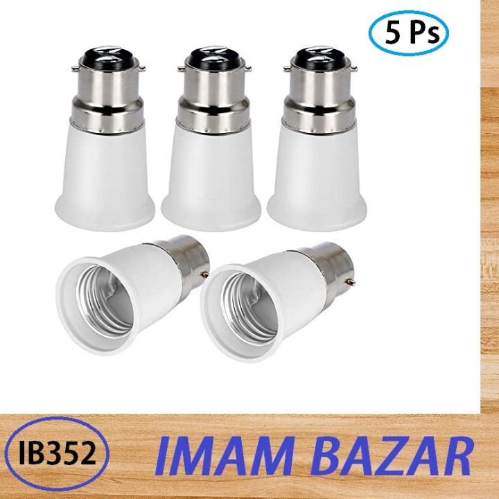 B22 to E27 Adaptor,Bayonet BC Cap B22 To E27 ES Edison Screw Light Bulb ...