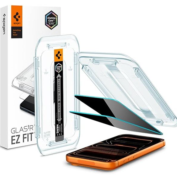 Spigen AluminaCore Tempered Glass Screen Protector [Glas.tR EZ Fit ...