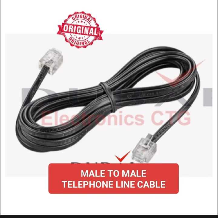 RJ11 Male to Male Plug Telephone Line Cable Wire ( 2 feet ) 6P2C ...
