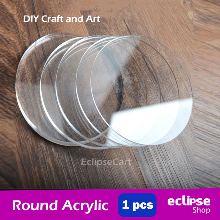 Acrylic Sheet Round plexiglass Transparent for diy art and craft 4mm ...