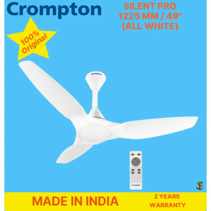 Crompton Silent Pro Enso 1225 mm (49 inch) ActivBLDC Remote-controlled ...