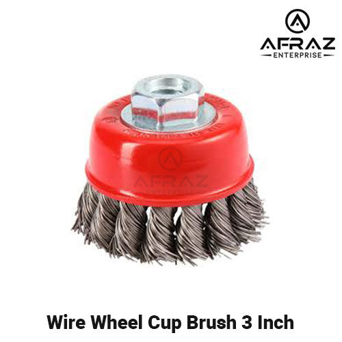 3 inch Wire Wheel Brush,Twisted Knotted Cup Brush with Carbon Steel ...