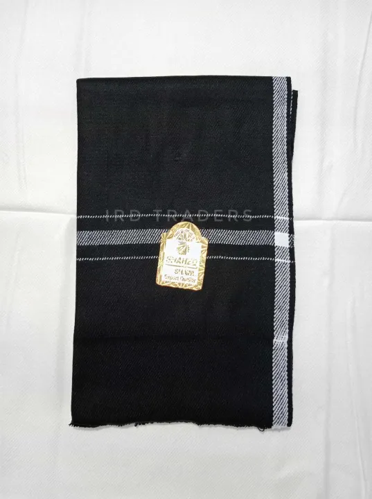 Black Color Indian Kashmiri Shawl Chador For Men (5 hands)- 1Pcs ...